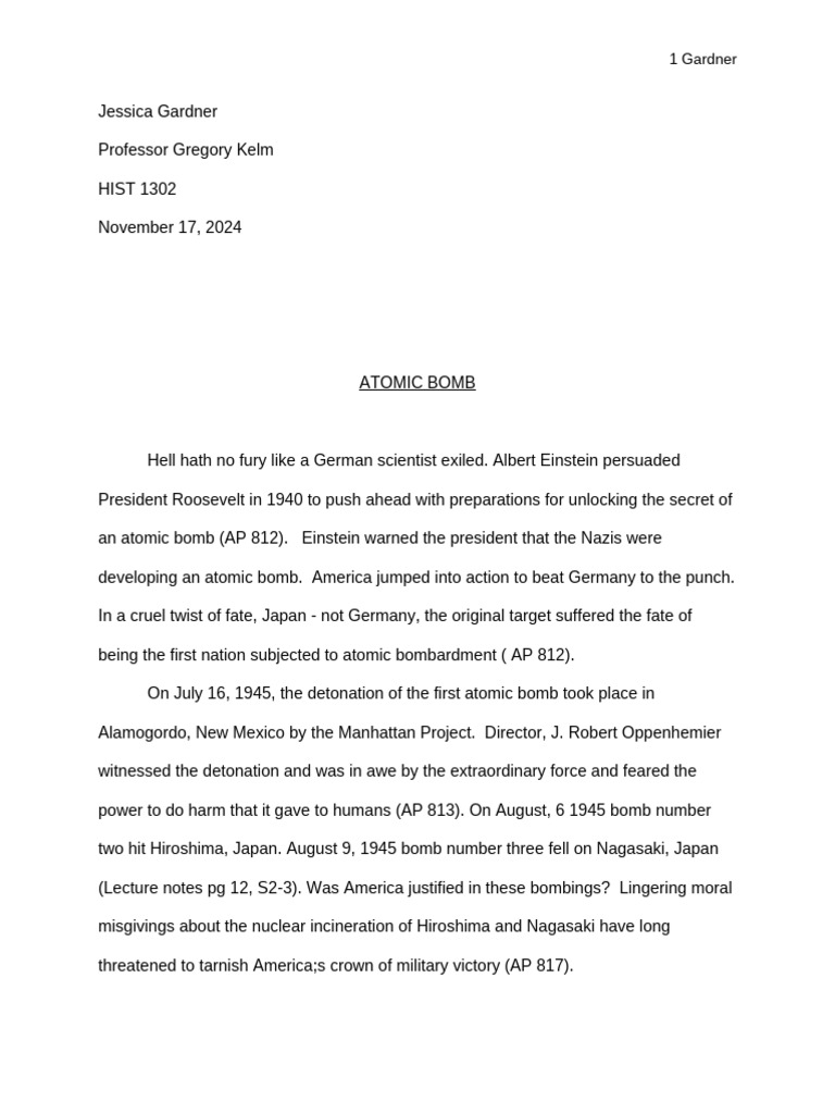 Atomic Bomb: Justification and Controversy | PDF | Atomic Bombings Of ...