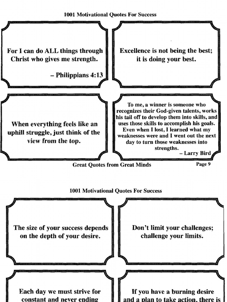 1001 Motivational Quotes For Success Great Quotes 3 | PDF