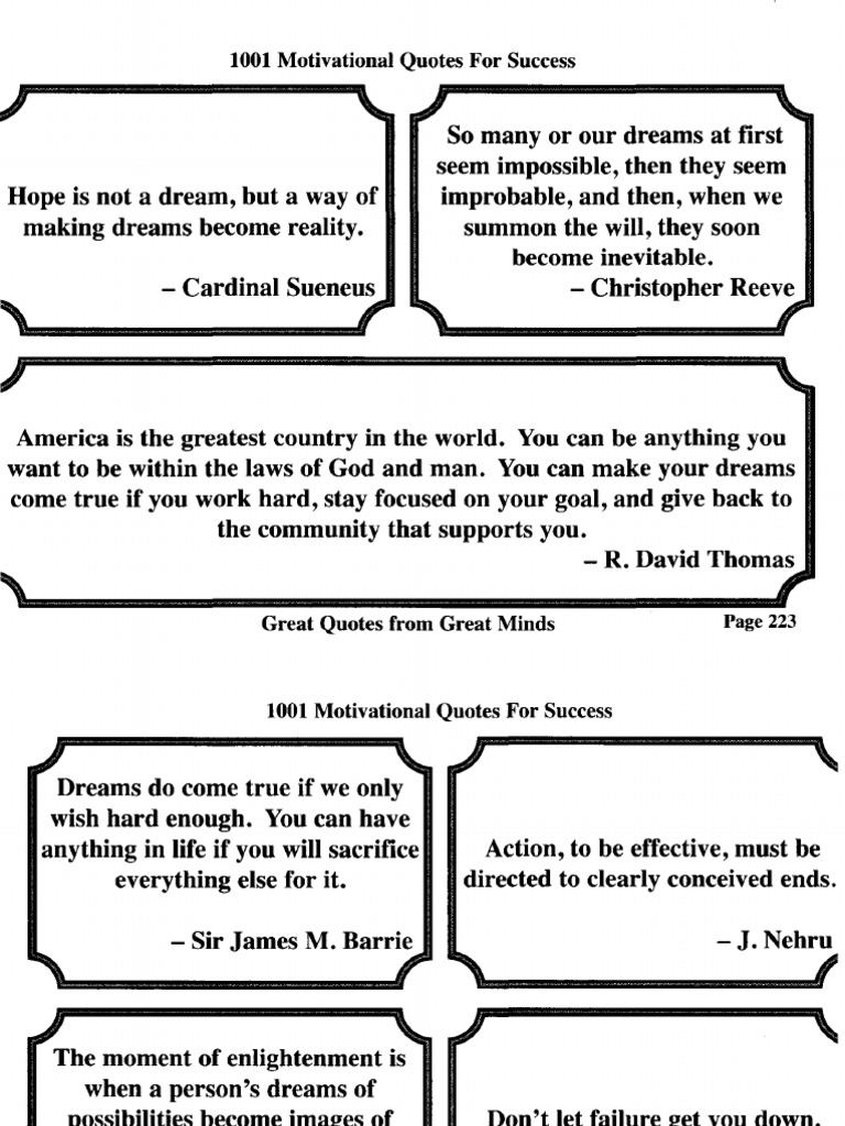 1001 Motivational Quotes For Success Great Quotes F 18 | PDF