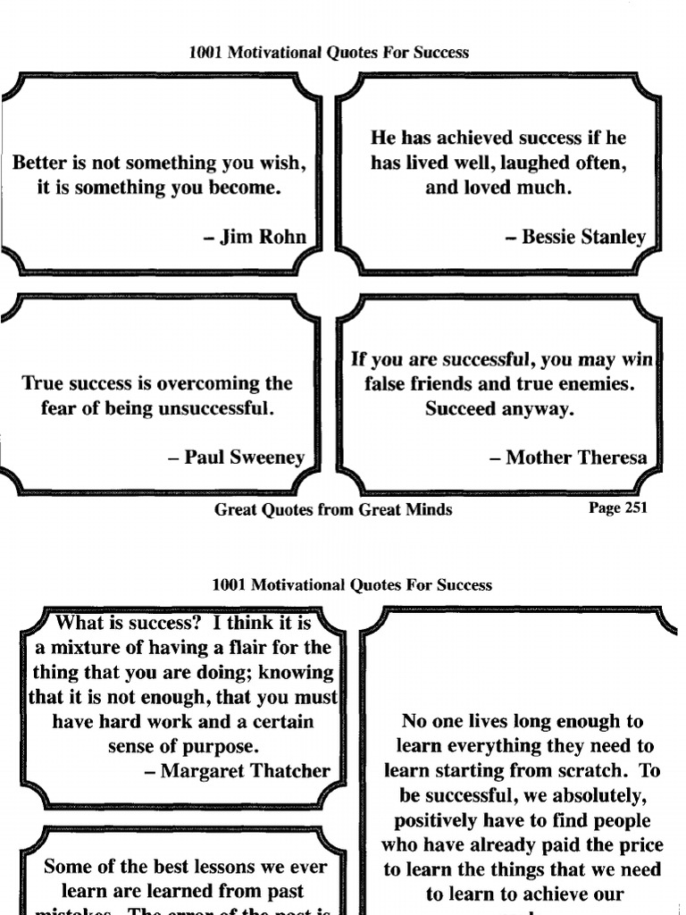 1001 Motivational Quotes For Success Great Quotes F 33 | PDF