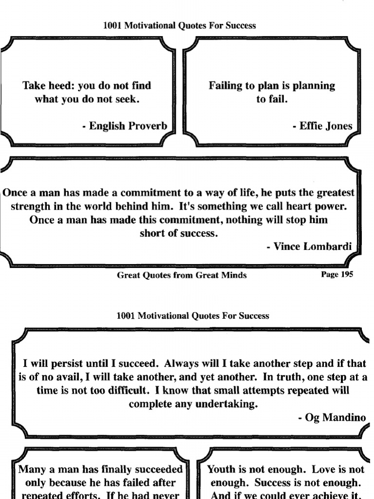 1001 Motivational Quotes For Success Great Quotes F 37 | PDF