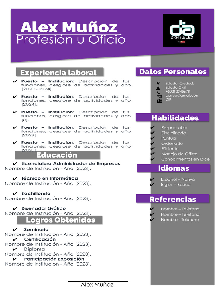 Modelo de CV 2024 | PDF