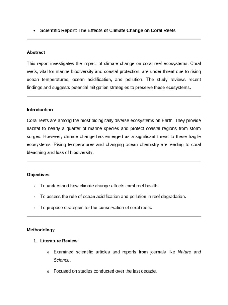 Impact of Climate Change on Coral Reefs | PDF | Coral Reef | Climate Change