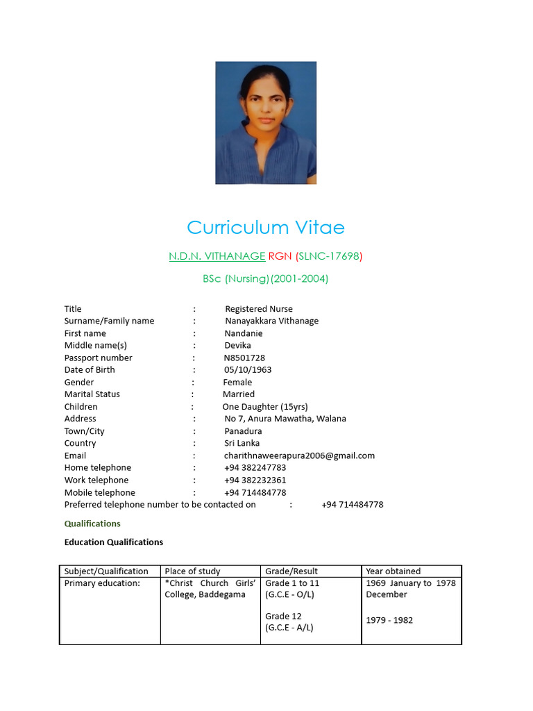 CNNC CV New Devika | PDF | Childbirth | Nursing
