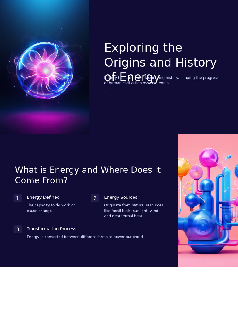 Exploring The Origins and History of Energy | PDF | Energy Development ...
