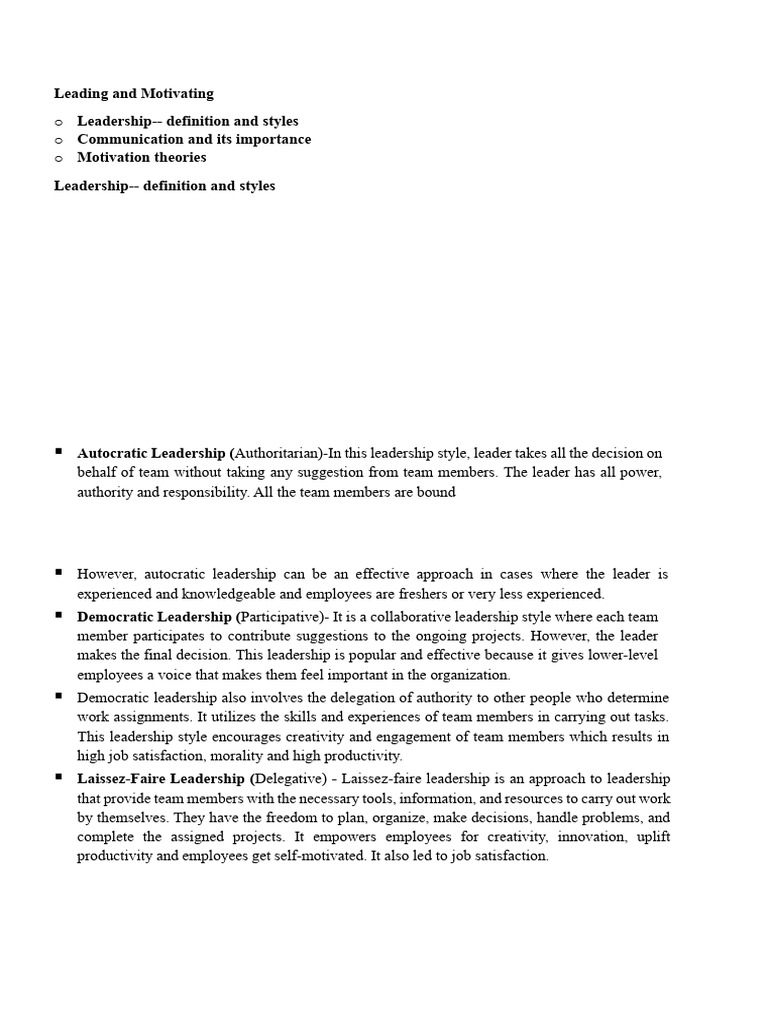 POM - Unit 4 | PDF | Motivational | Motivation