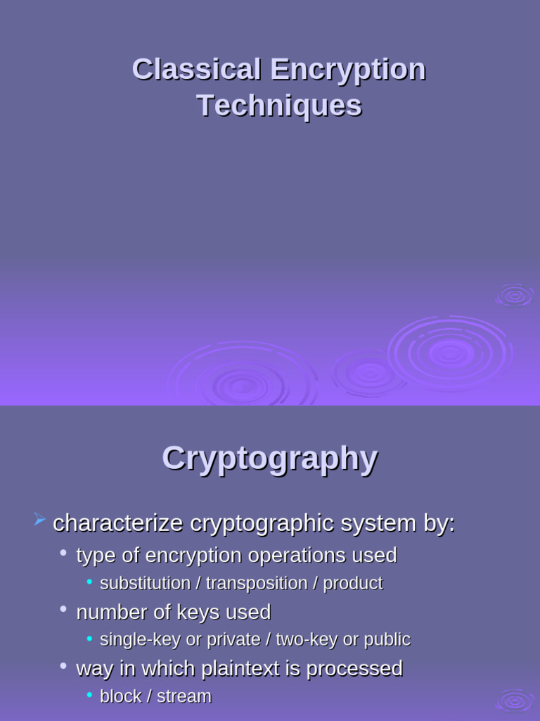 Classical Encryption Techniques | PDF | Cryptography | Cryptanalysis Classical Encryption Techniques | PDF | Cryptography | Cryptanalysis