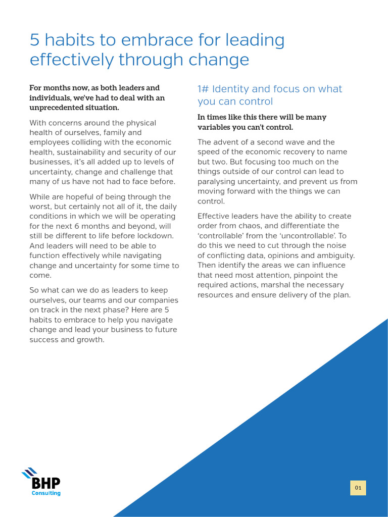 BHP 5 Habits | PDF | Communication | Leadership