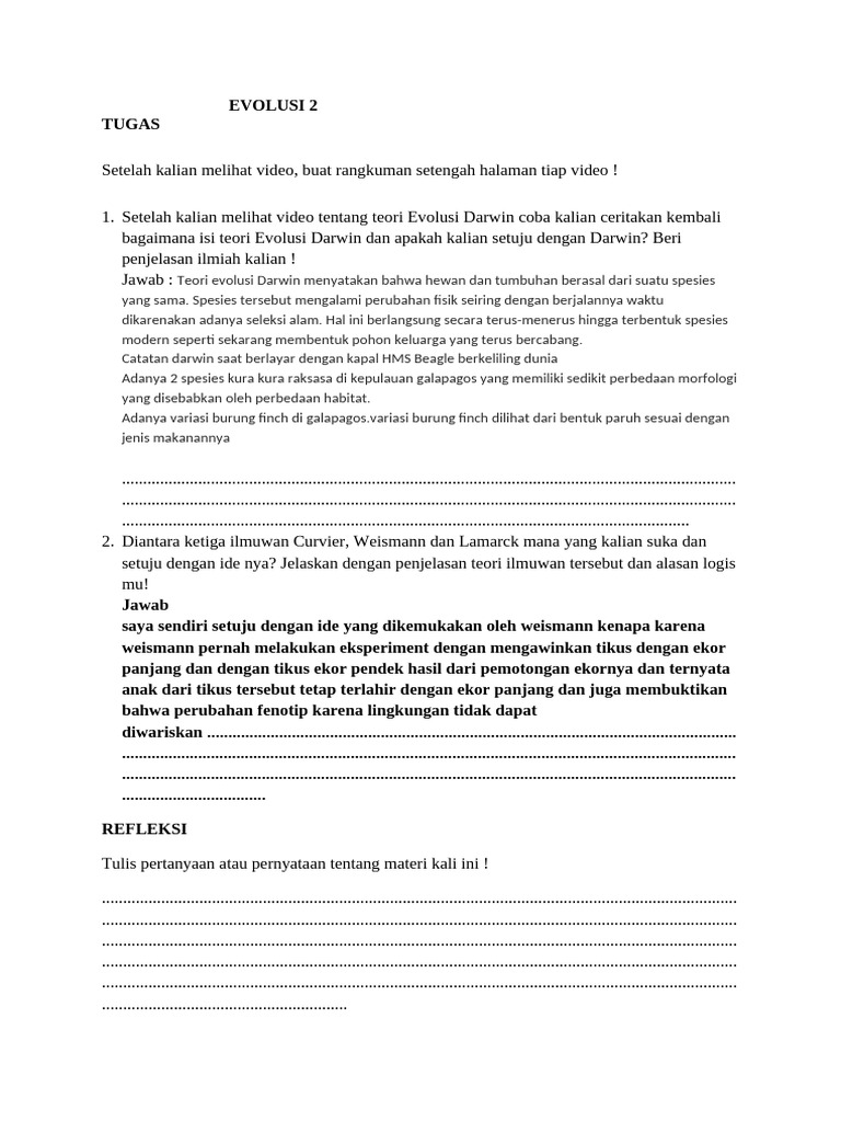 LKPD Evolusi 2 | PDF
