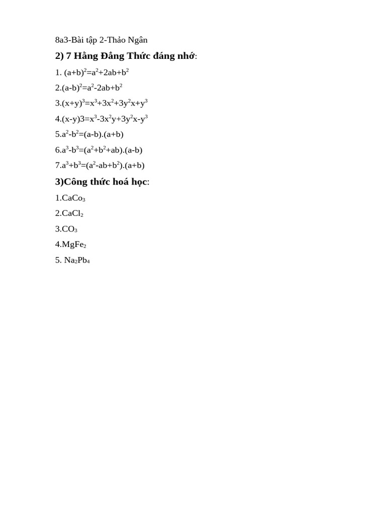 Nguyễn Trần Thảo Ngân Bt2-8a3 | PDF