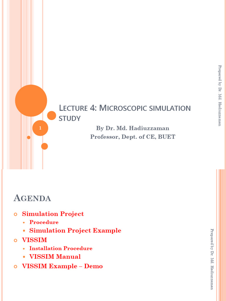 Lecture 4 - VISSIM - Hadi | PDF | Traffic Congestion | Simulation