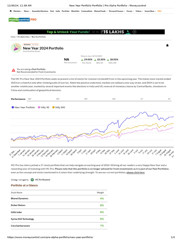 New Year 2024 Stock Portfolio Guide | PDF | Investing | Private Sector