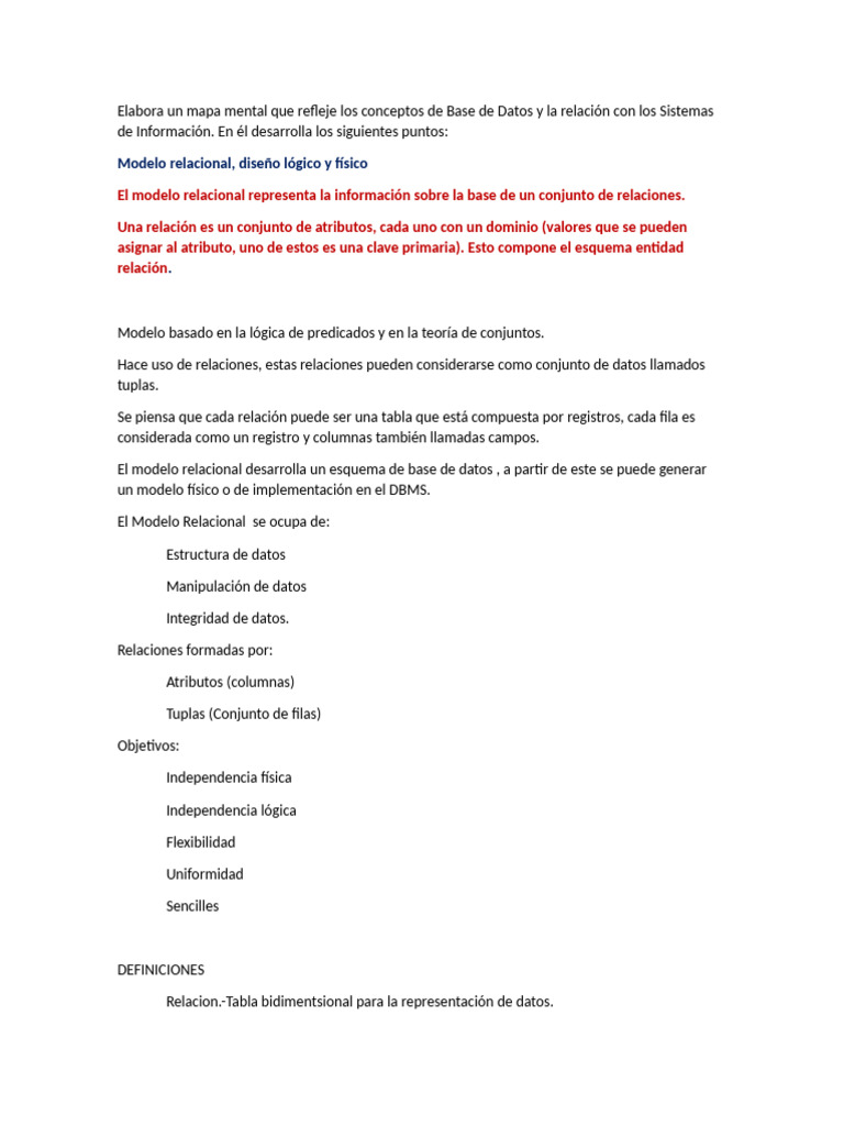 A18 Mapamental | PDF | Bases de datos | Base de datos relacional