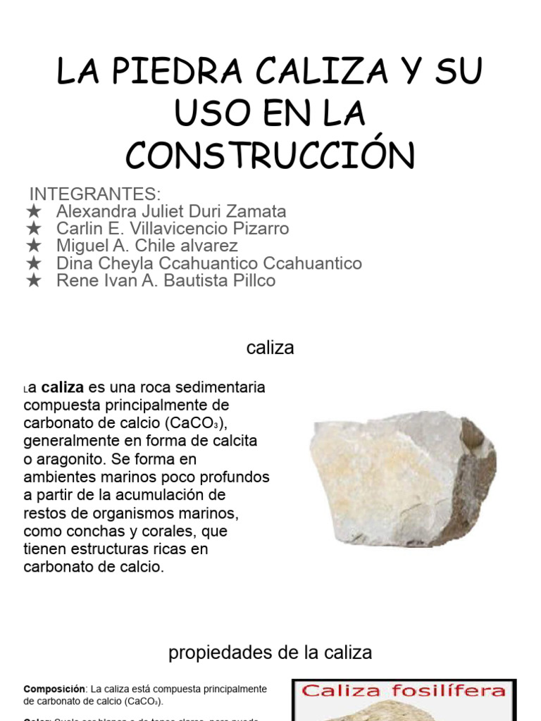 Uso de la Piedra Caliza en Construcción | PDF | Caliza | Lima (Material)