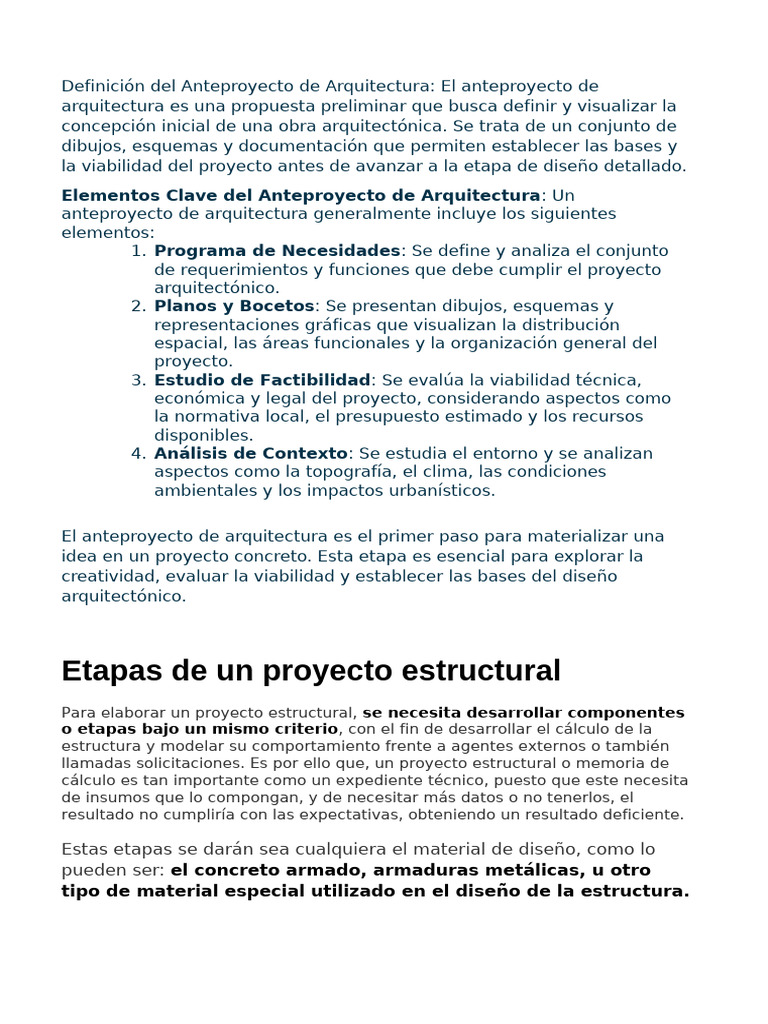 Guía para Proyecto Estructural | PDF | Estudio de factibilidad | Software