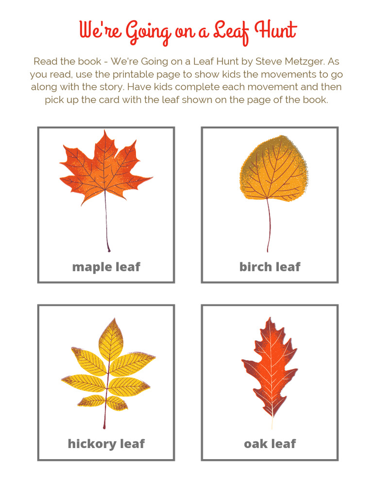 Were Going On A Leaf Hunt Story Map | PDF