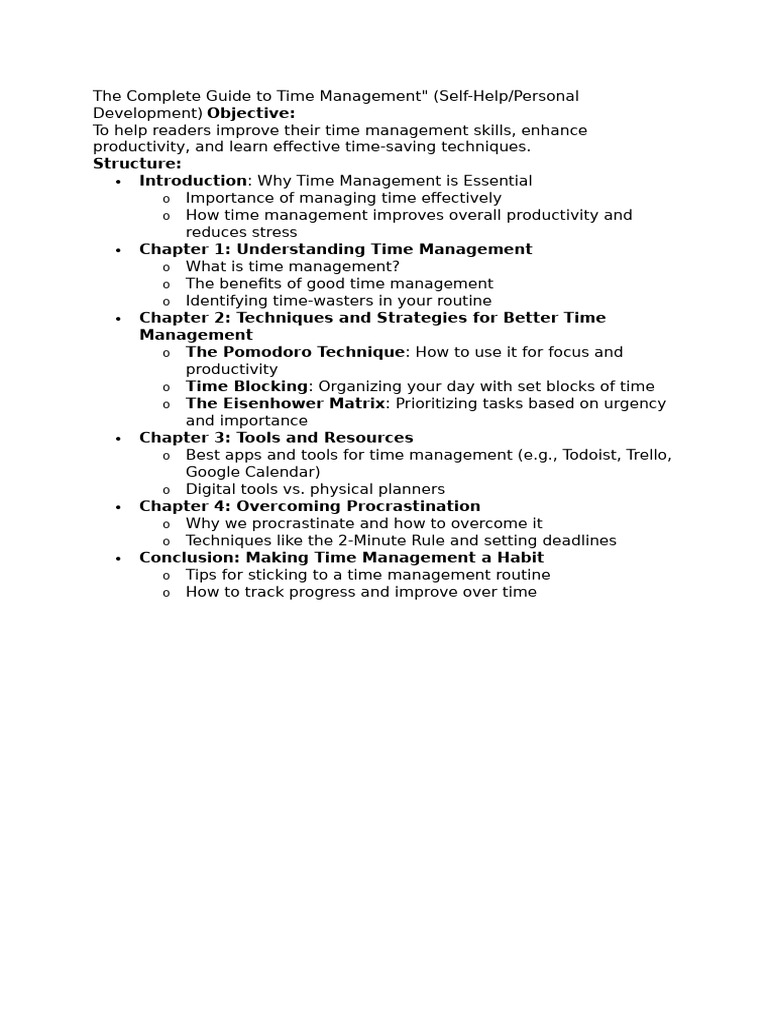 The Complete Guide To Time Management | PDF