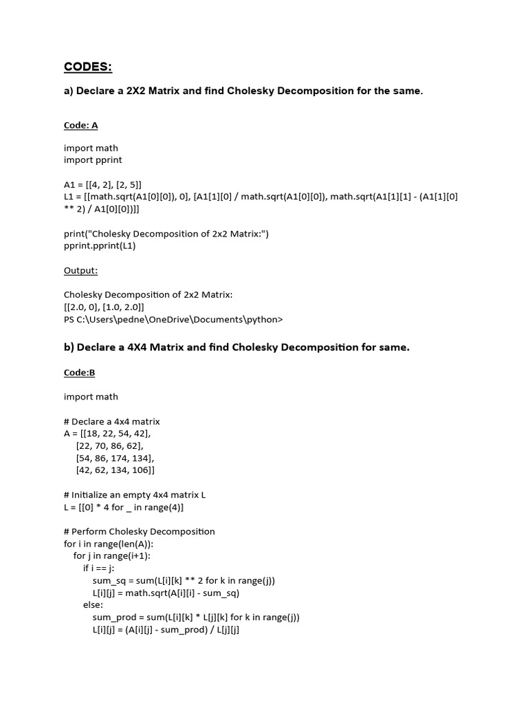 MINORexp 6 | PDF | Computer Programming | Linear Algebra