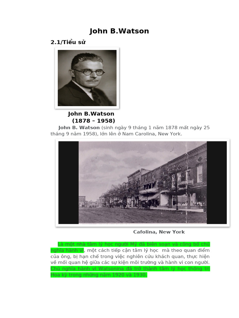 John B.Watson | PDF
