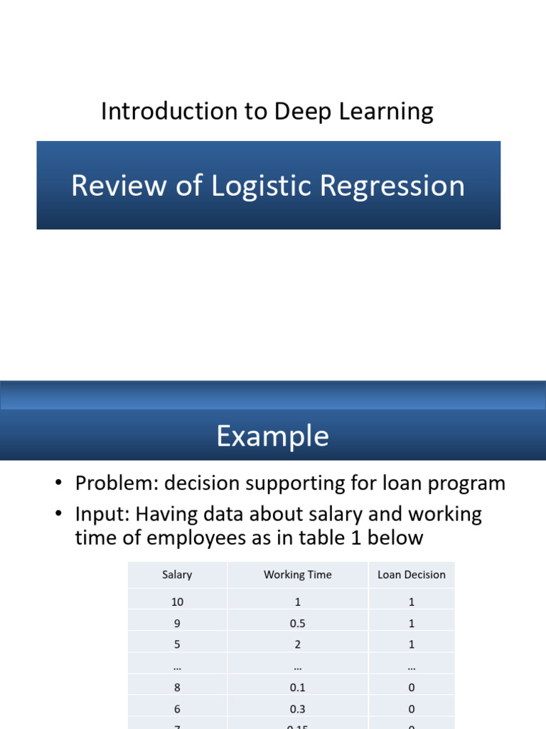 2-Review of Logistic Regression | PDF | Loss Function | Regression Analysis