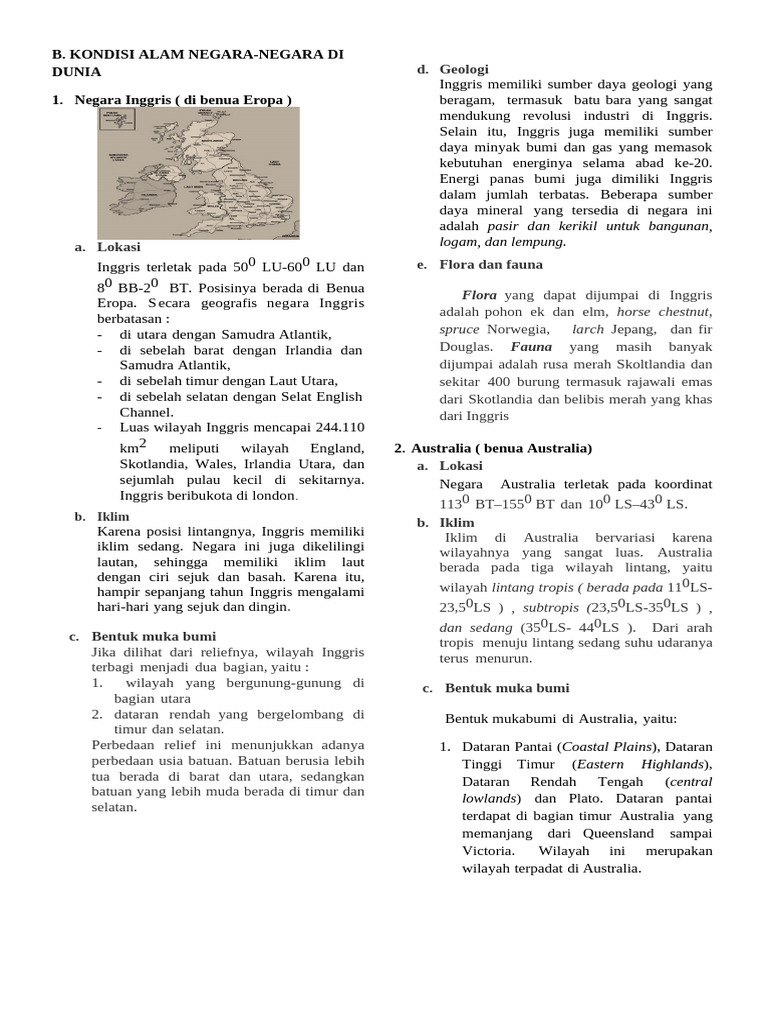 2024 Ringkasan Materi Inggris, Australia, Mesir Online 9a, 9b | PDF