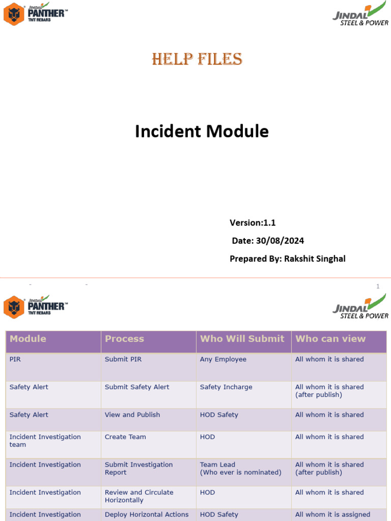 Incident Management User Manual | PDF | Computing | Software