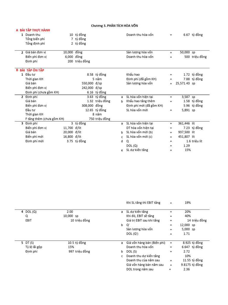Dap An BT Phan Tich Hoa Von | PDF