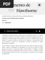 Experimento de Hawthorne | PDF | Conceptos psicologicos | Ciencias del ...