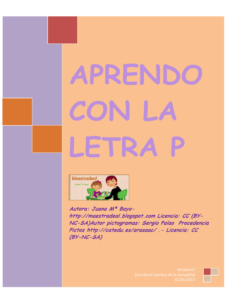 Aprendo con la letra P: Actividades educativas | PDF