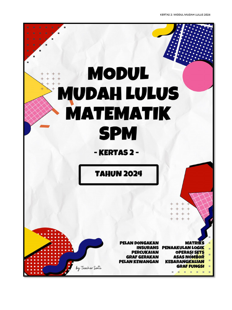 Kertas 2: Modul Mudah Lulus 2024 | PDF | Area | Argument