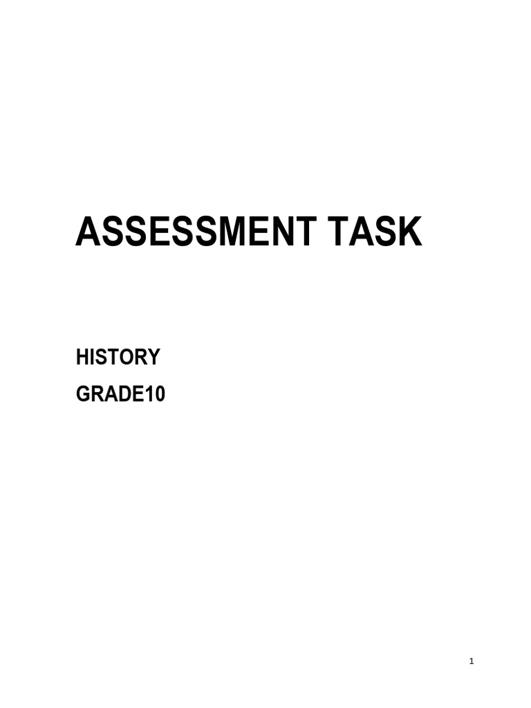 Grade 10 Assessment Task | PDF
