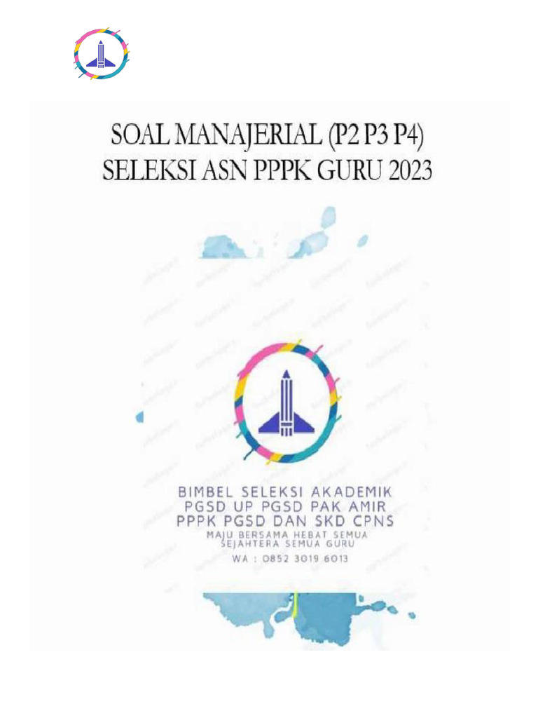 Modul Soal Manajerial PPPK Guru 2023 | PDF