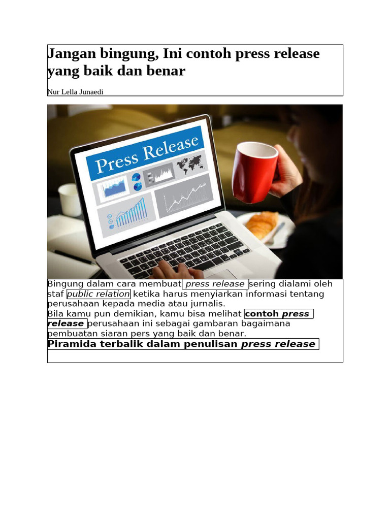 Contoh Press Release | PDF