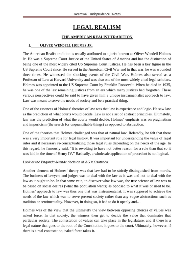 E - Legal Realism (Scandinavian and American Versions) | PDF ...