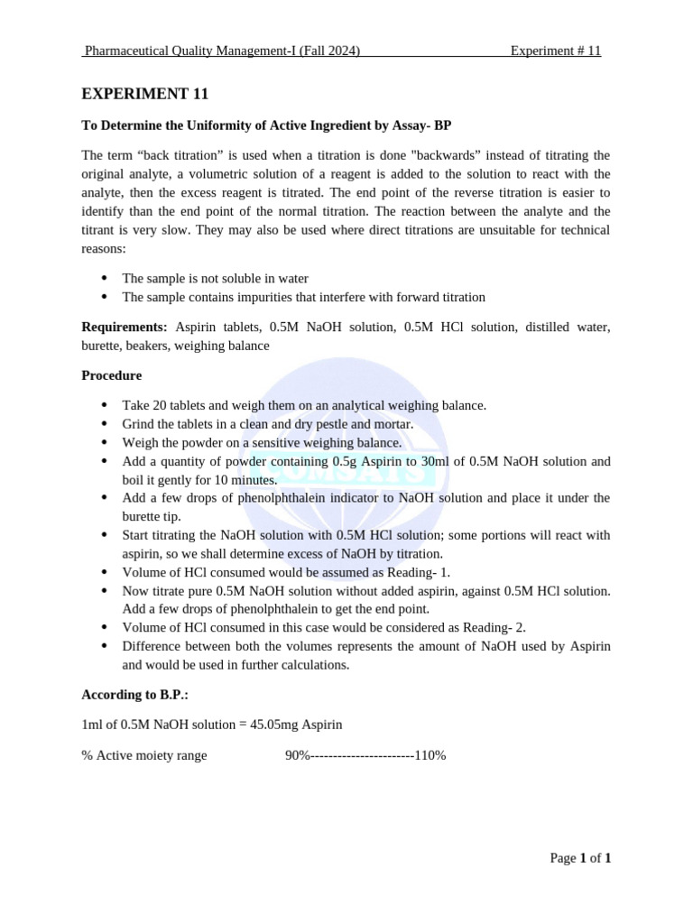 Experiment No.. 11 | PDF