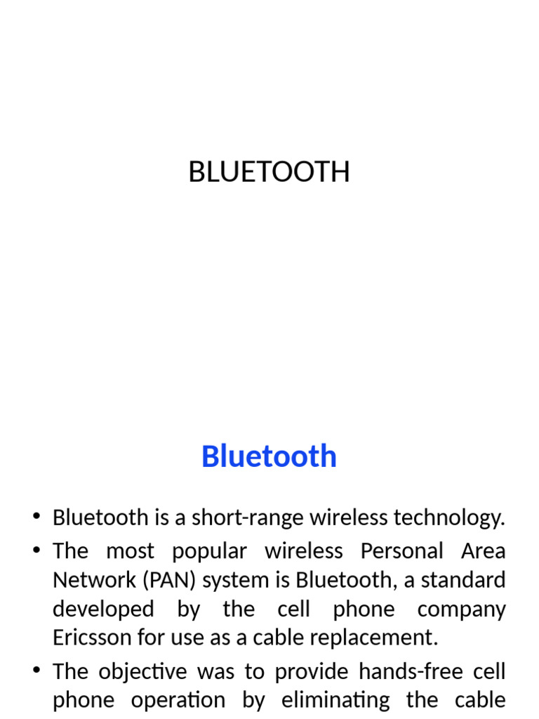 Overview of Bluetooth Technology | PDF