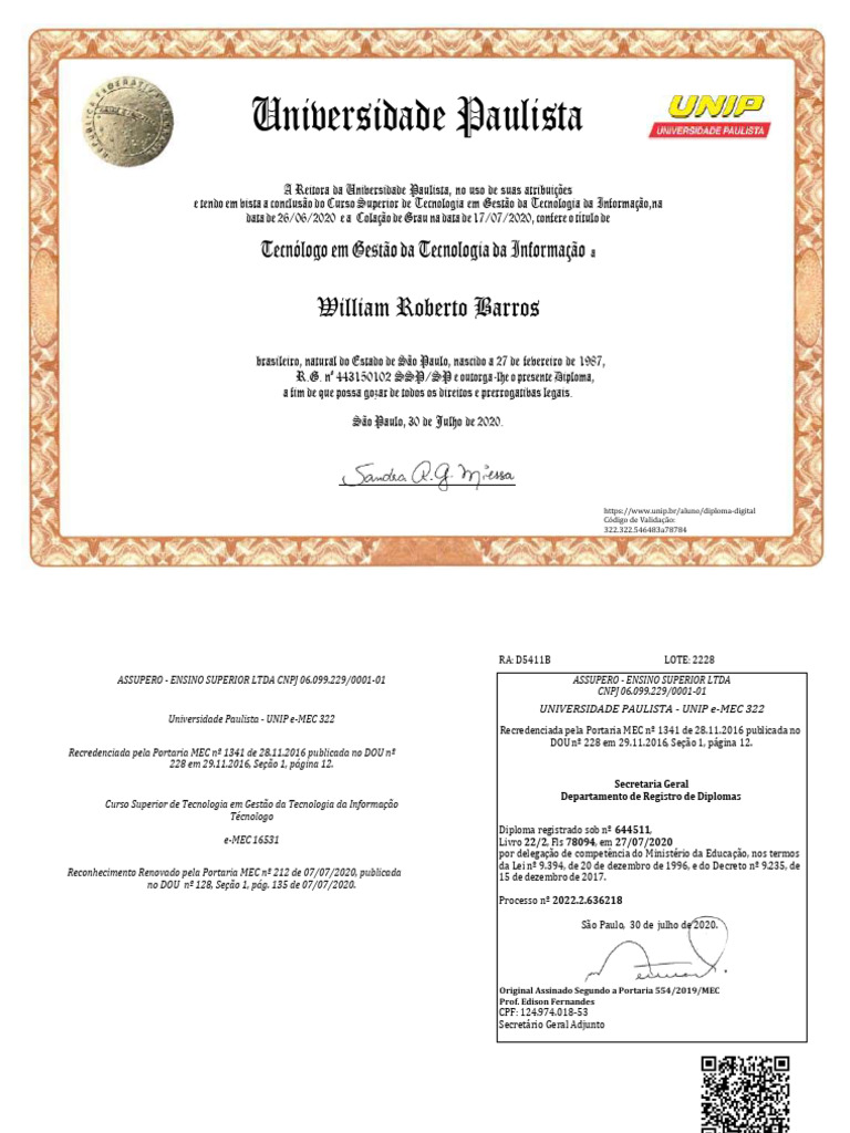 Diploma Unip (2) | PDF