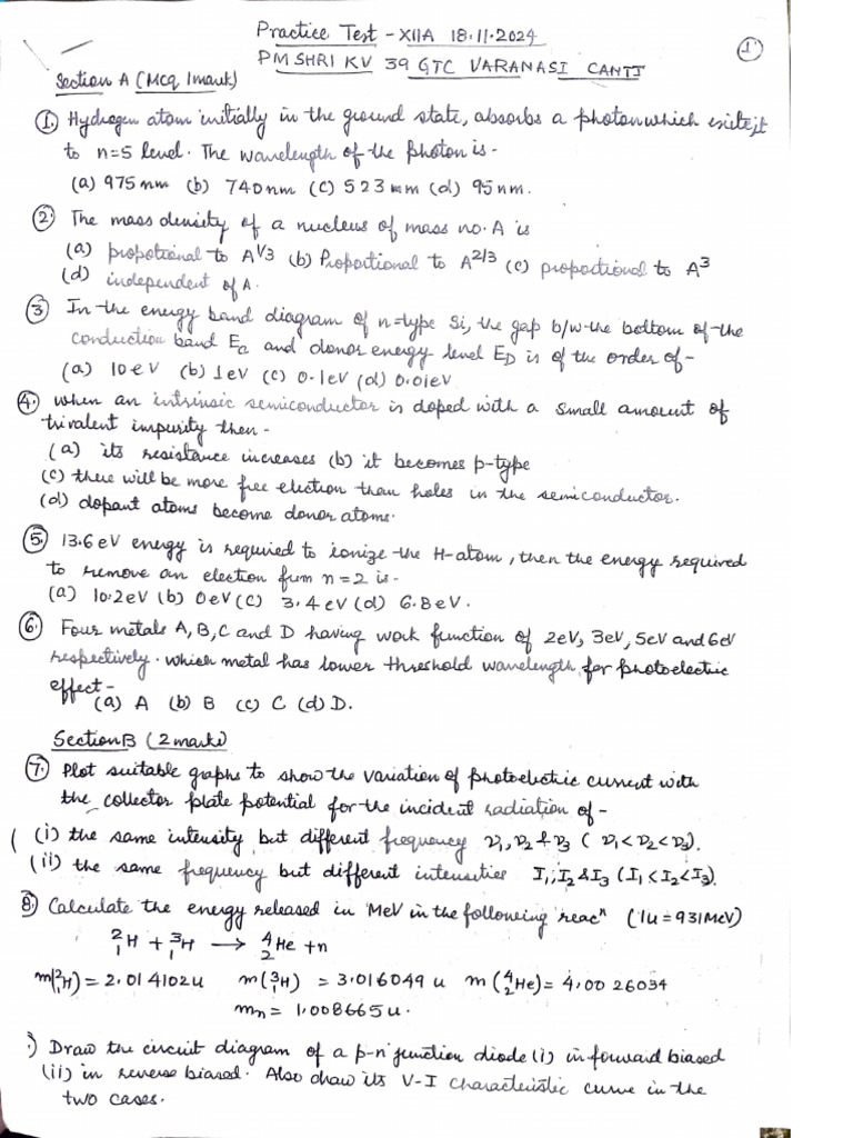 Practice Questions | PDF