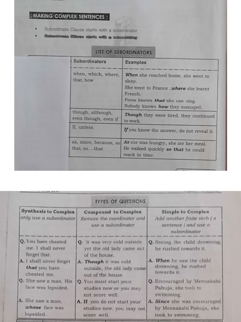 9making Complex Sentences | PDF