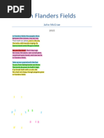 Analysis of "In Flanders Fields" Poem | PDF | Poetry