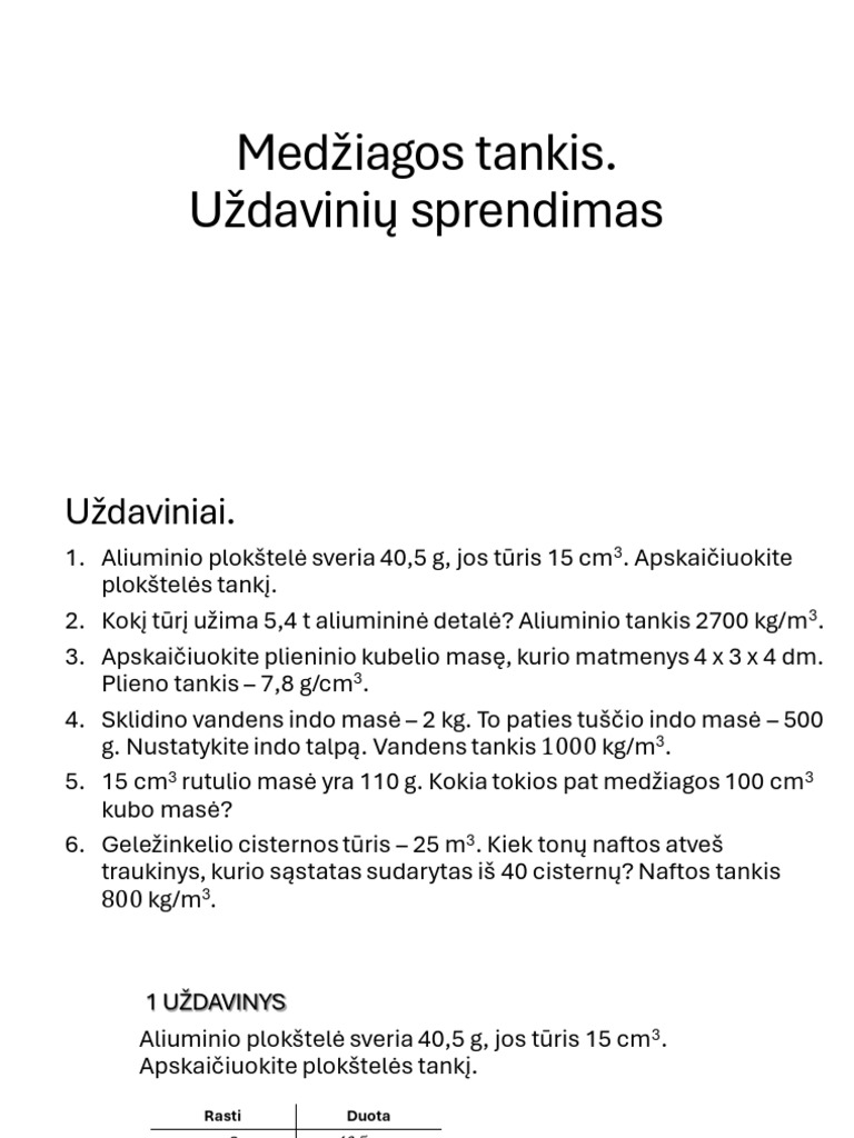 Medziagos Tankis Uzdaviniu Sprendimas 3 | PDF