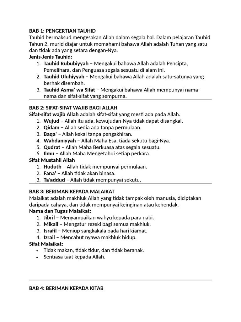 Nota Tauhid | PDF