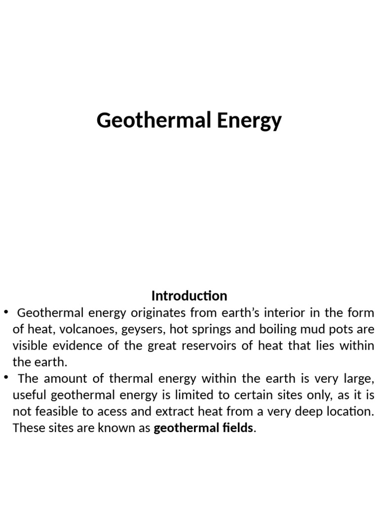 Geothermal Energy SM | PDF | Geothermal Energy | Earth