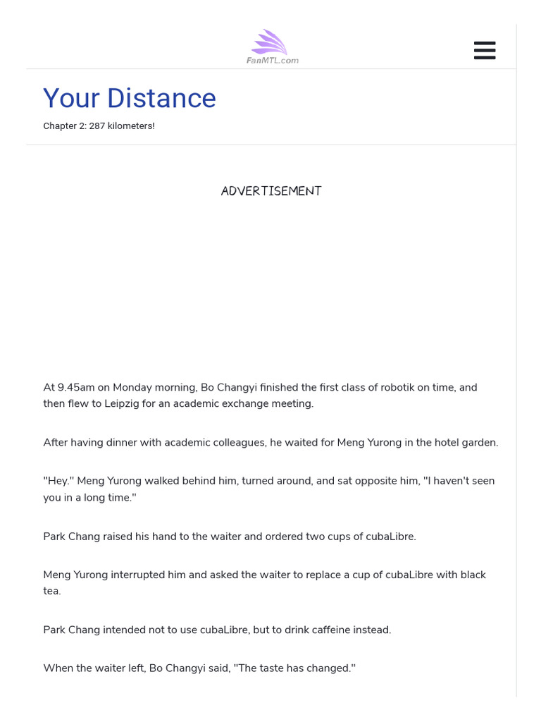Your Distance - Chapter 2 - 287 Kilometers! | PDF