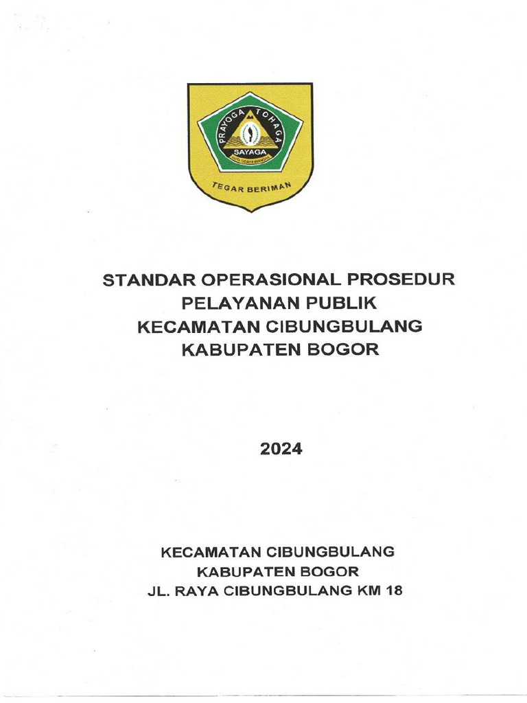 Sop Pelayanan Publik | PDF