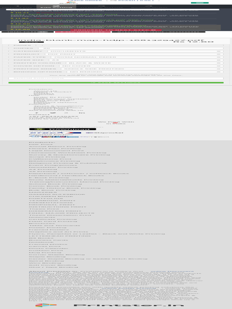 Online Document Printing Binding Store Delhi India Printster | PDF ...