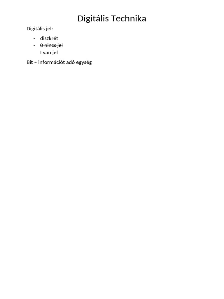 Digitális Technika | PDF