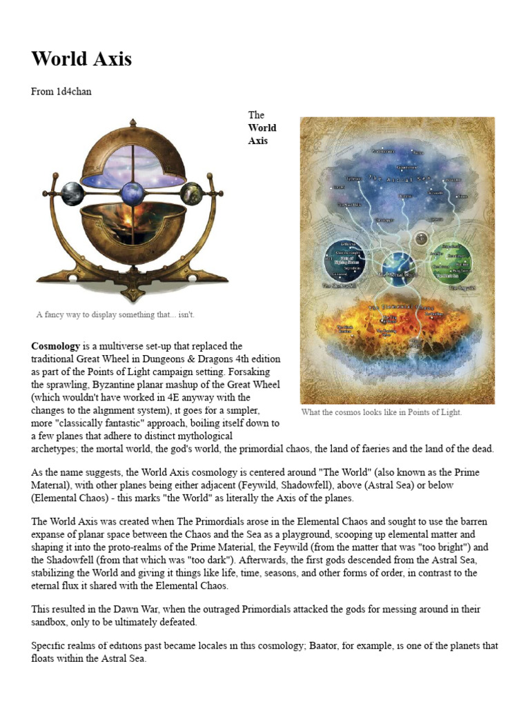 World Axis - 1d4chan | PDF | Dungeons & Dragons | Fantasy Role Playing ...