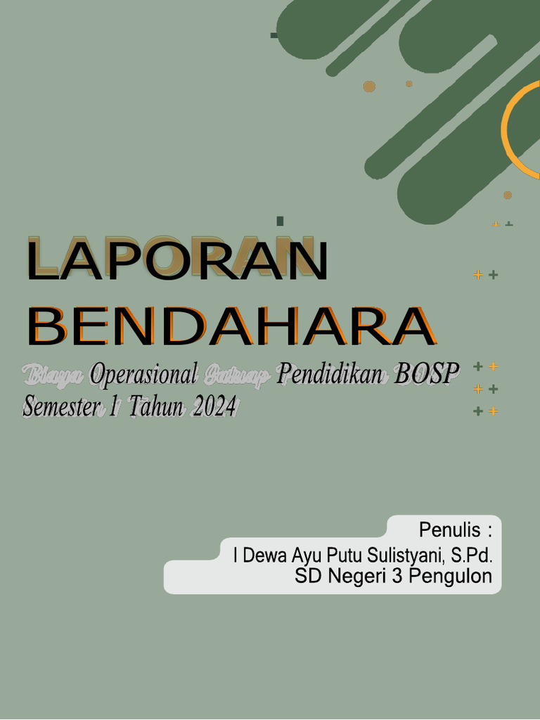 Laporan Bendahara Bosp 1 | PDF