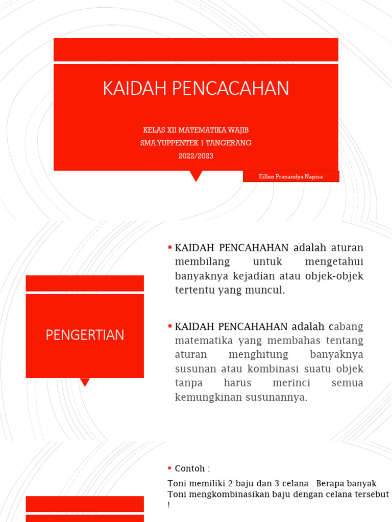 Kaidah Pencacahan | PDF